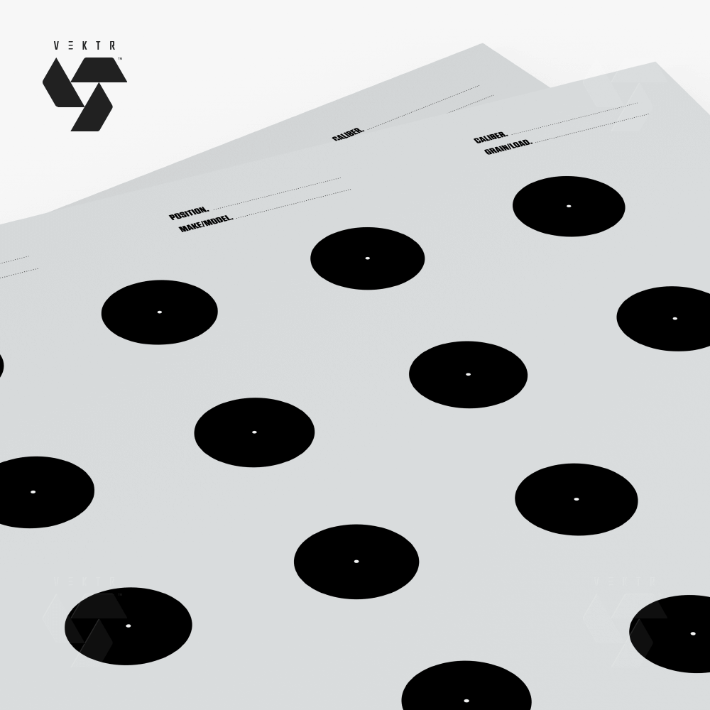 KILO 1 INCH Paper Shooting Target (25 PACK) - K3006G - VEKTR
