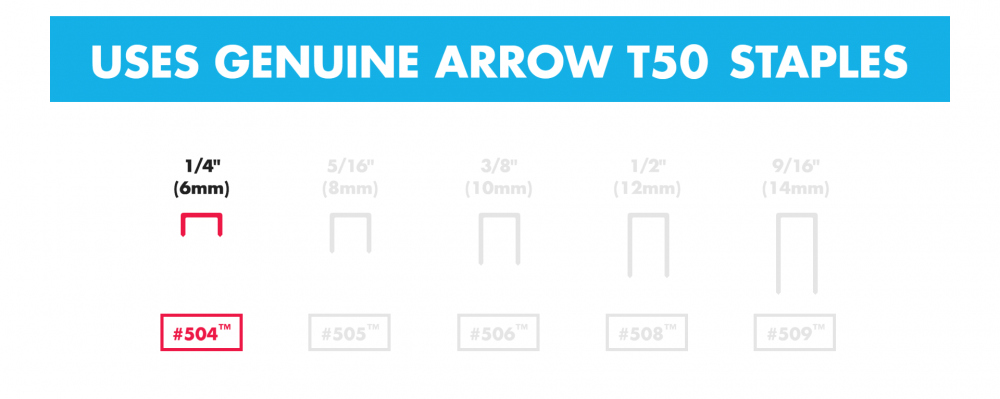 ARROW T50 - 6mm (1/4") Staples - VEKTR
